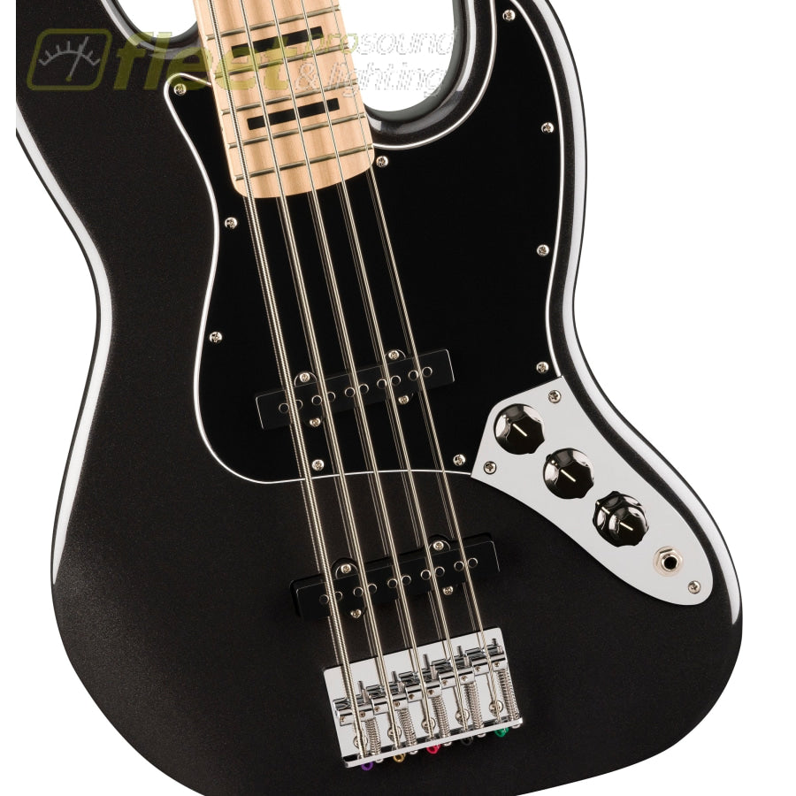Fender Squier Affinity Series Active Jazz Bass V - Black Metallic ...
