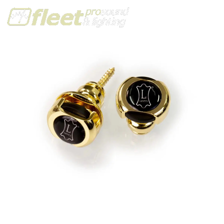 Levy's LEVYSLKSTPBTNGD Lockable Strap Buttons Gold – Fleet Pro Sound