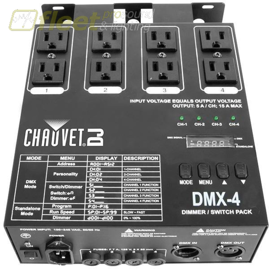CHAUVET DMX-4 CONTROLLER ***PRICE LISTED IS FOR ONE DAY RENTAL. – Fleet ...