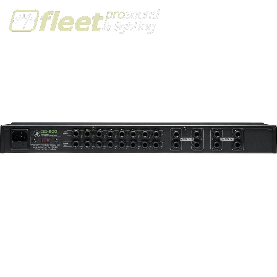 Mackie HM-800 Rack-Mountable 8-Channel Headphone Amplifier – Fleet Pro ...