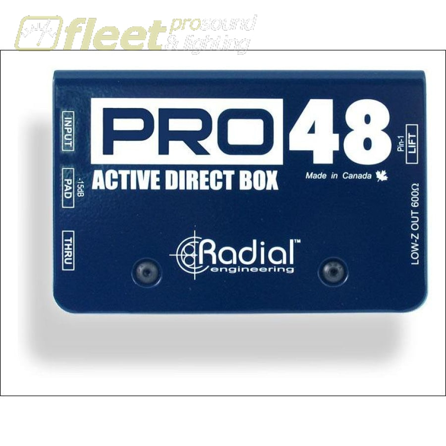 Radial PRO48 High Resolution Active Direct Box – Fleet Pro Sound